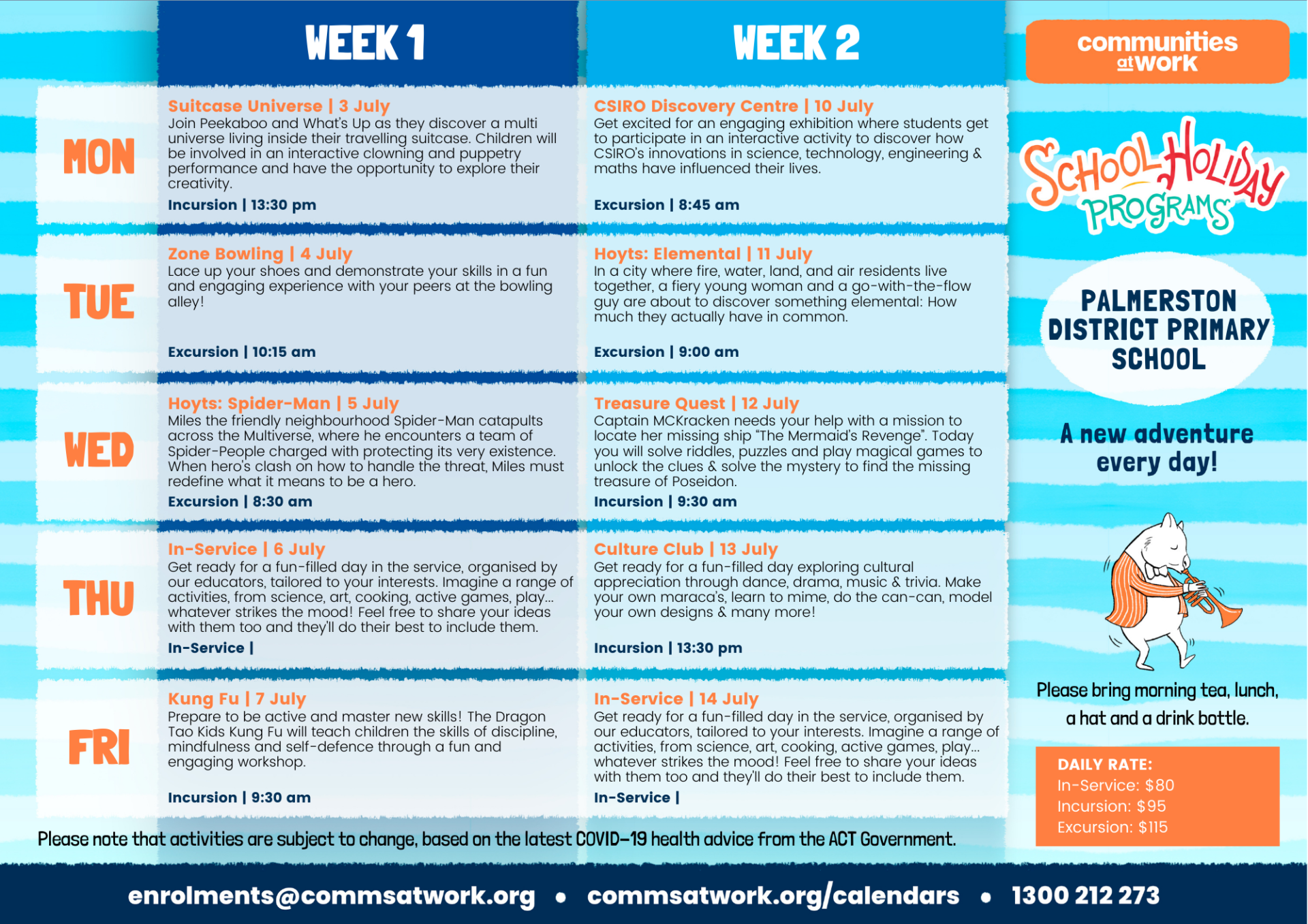 School Holiday Programs - Communities at Work