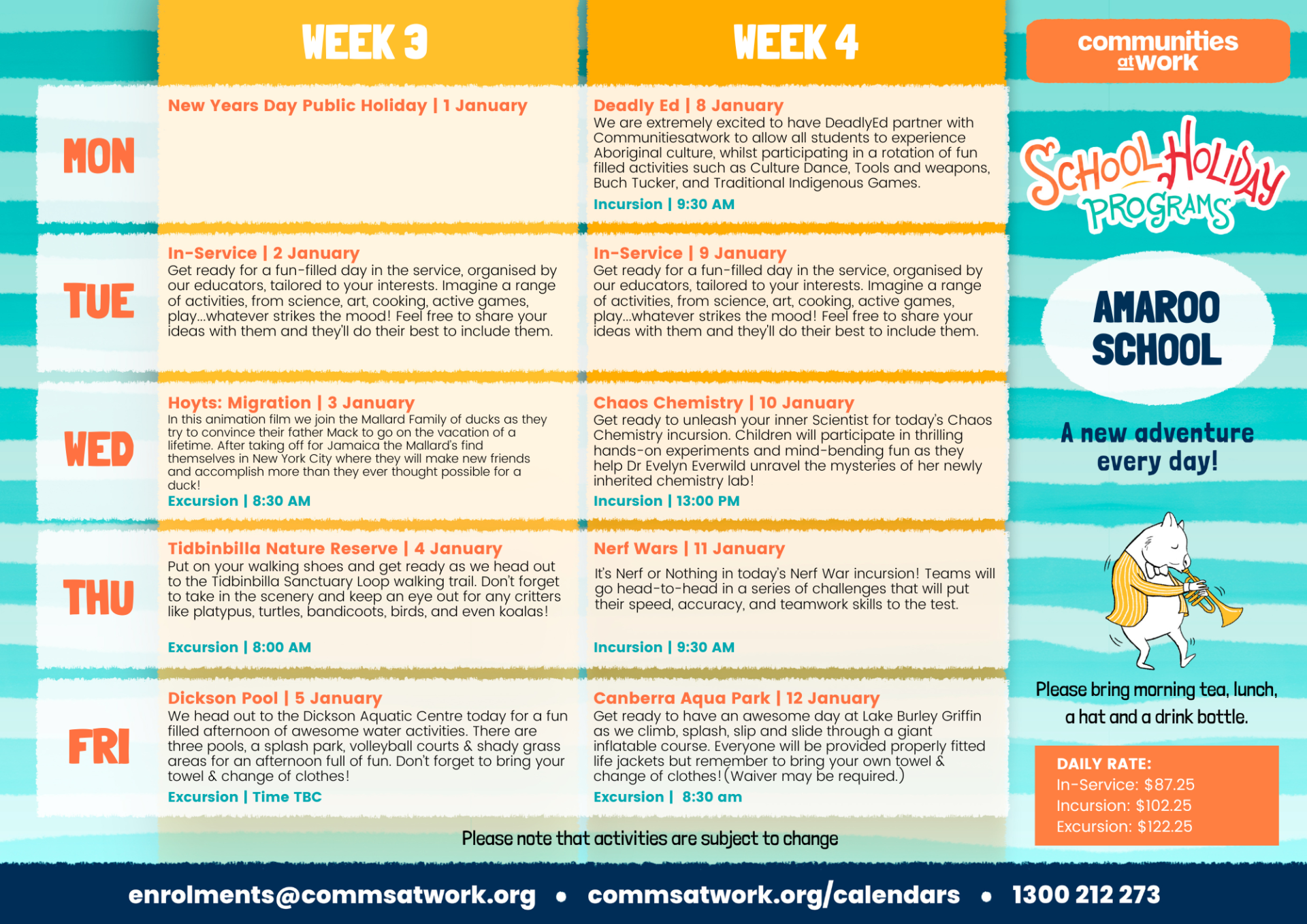 School Holiday Programs - Communities at Work