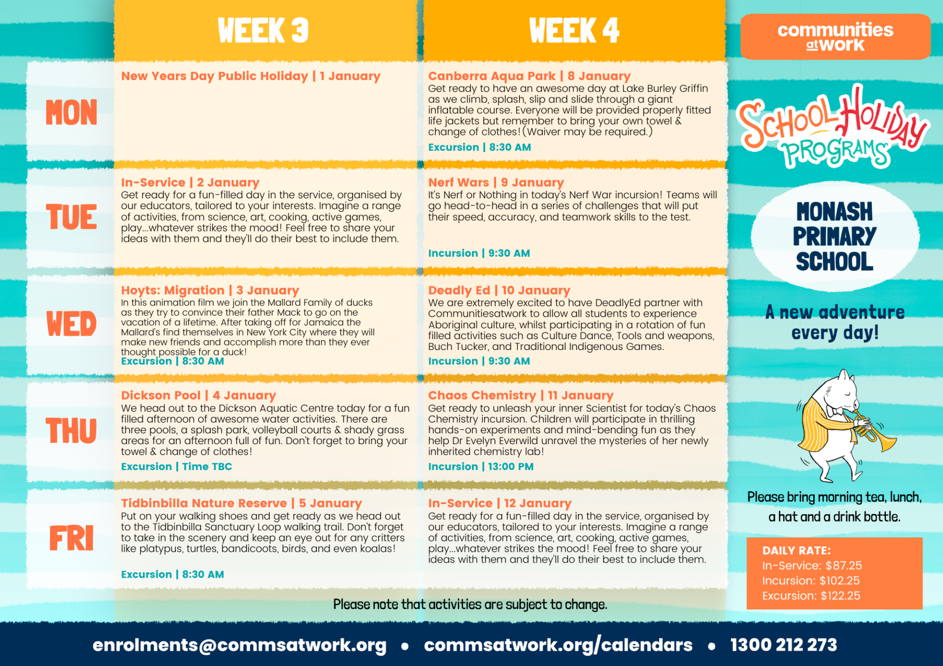 School Holiday Programs - Communities at Work