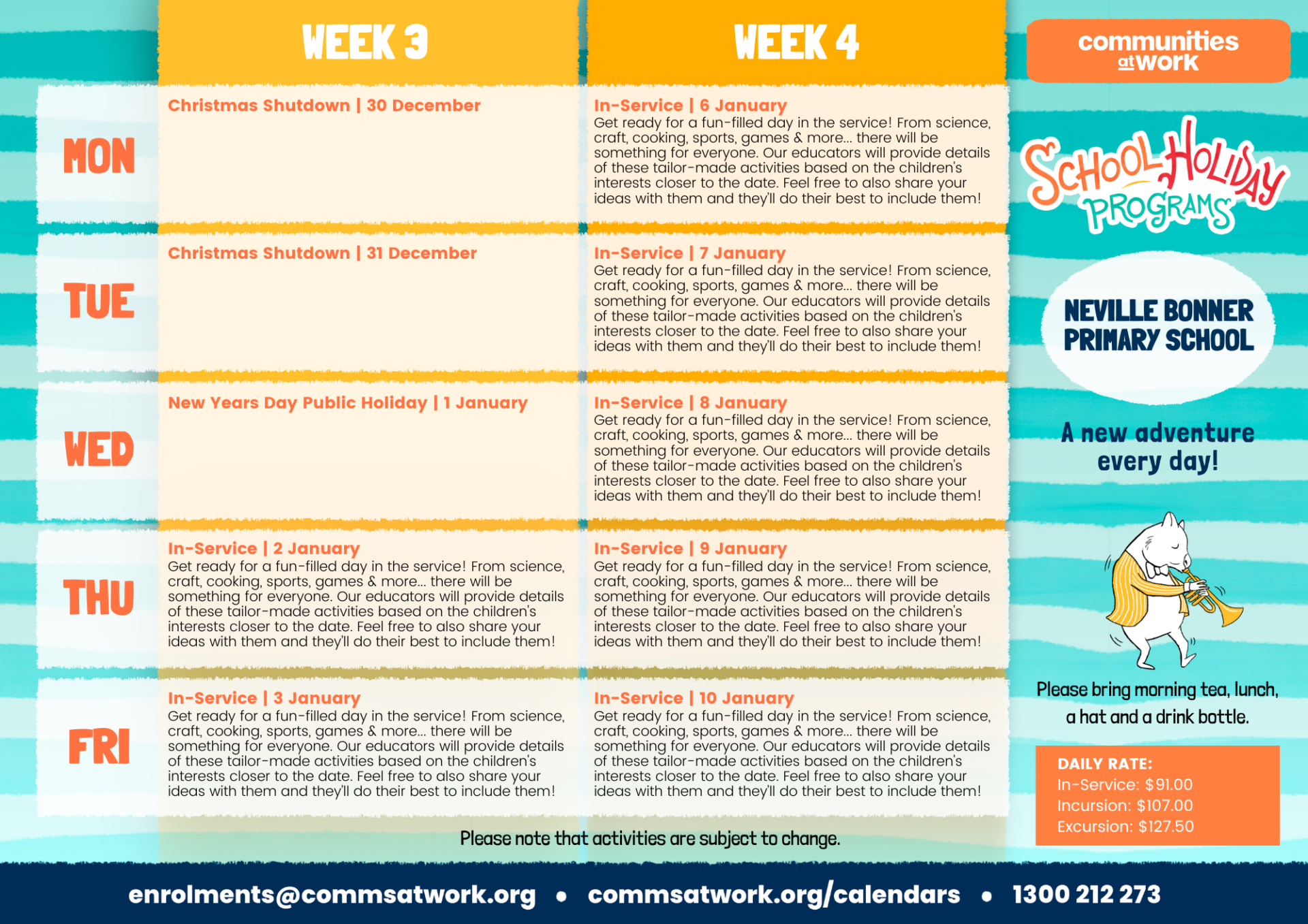 School Holiday Programs - Communities at Work